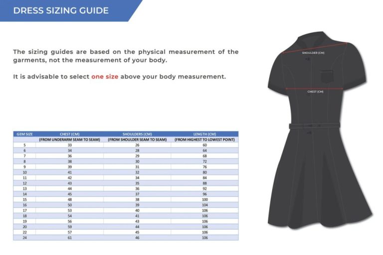 Uniform Hub Size Guide - Uniform Hub Sandton, Uniform Hub Sandton ...