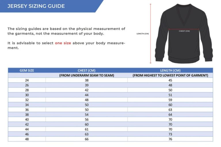 Uniform Hub Size Guide - Uniform Hub Sandton