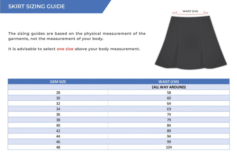 Uniform Hub Size Guide - Uniform Hub Sandton, Uniform Hub Sandton ...