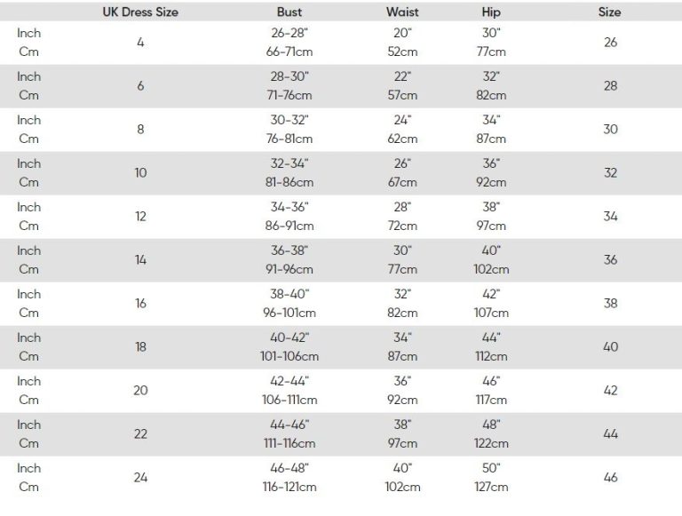 Uniform Hub Size Guide - Uniform Hub Sandton, Uniform Hub Sandton ...